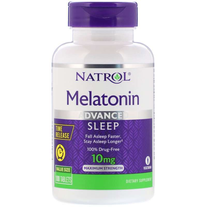 Jual Natrol, Melatonin Advanced Sleep, Time Release, 10 mg, 100 Tablets ...