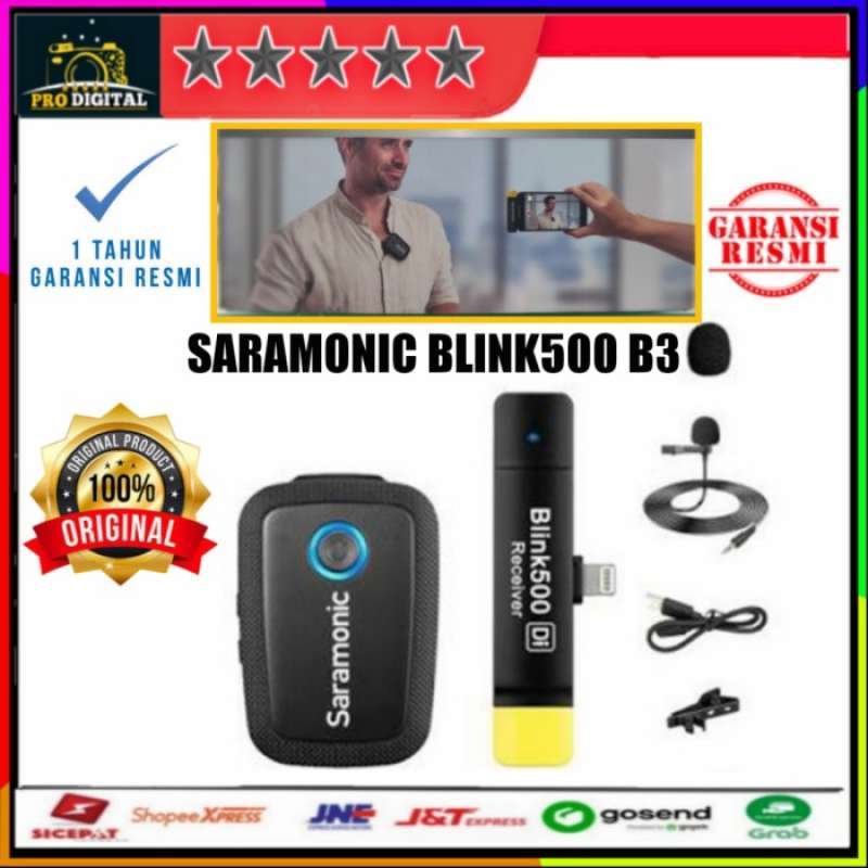 Promo SARAMONIC BLINK 500 B3-WIRELESS CLIP ON MIC SYSTEM FOR IPHONE ...