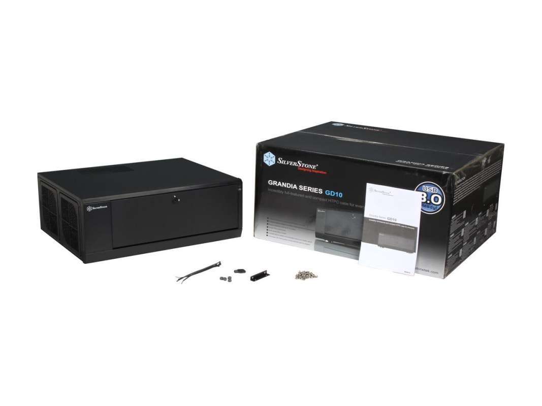 Jual SILVERSTONE Grandia Series GD10B Aluminum HTPC for ATX / Micro-ATX ...