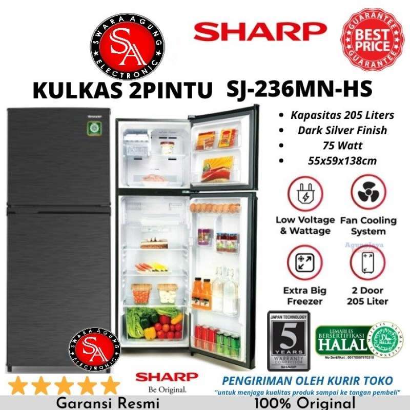 Jual Kulkas 2 Pintu Sharp Type: Sj-236mn Hs (khusus Medan) Di Seller Swara Agung Electronic ...