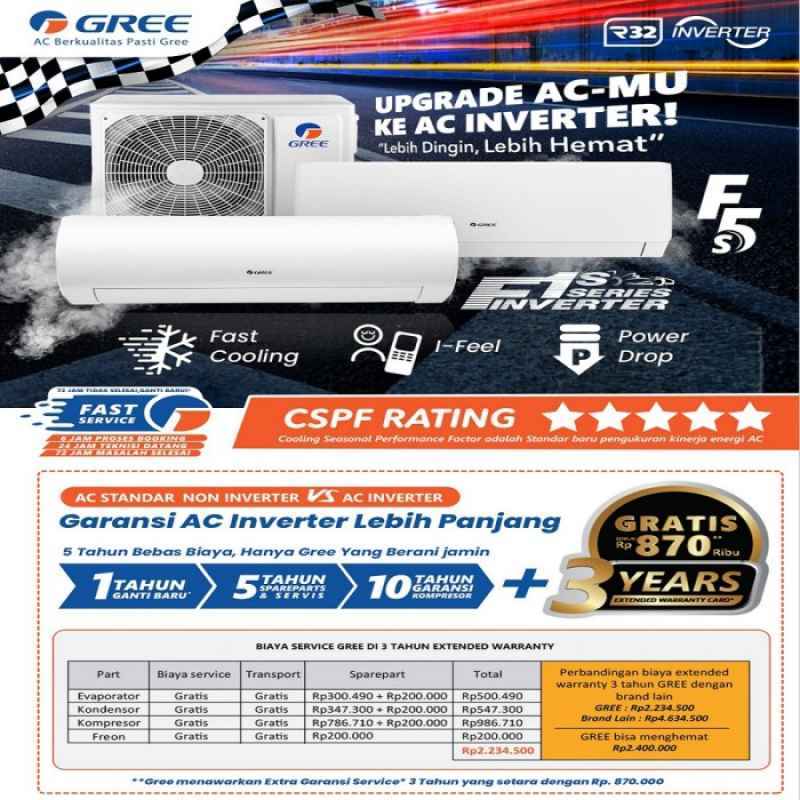 Jual Ac Gree Inverter 2pk / 2 Pk / Gwc-18f5 Di Seller Zen Sport ...