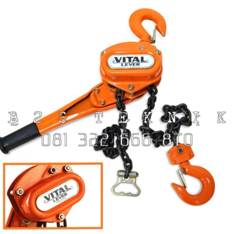 Promo Vital Lever Block 1 Ton x 1,5 Meter Alat Angkat Barang Made In ...