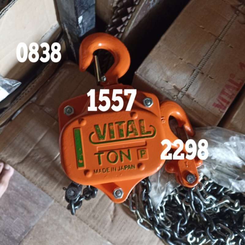 Promo Chain block 1 ton x 5 meter VITAL JAPAN Original TAKEL MANUAL 1t ...