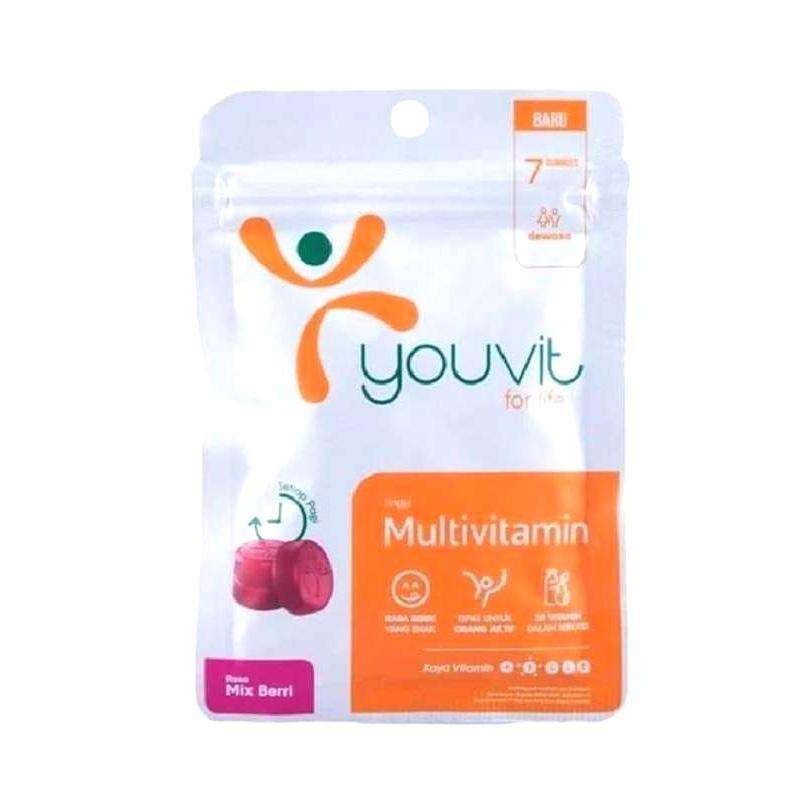 Jual Youvit Mix Berri Multivitamin Dewasa [Kemasan Sachet/ 7 Pcs] di ...