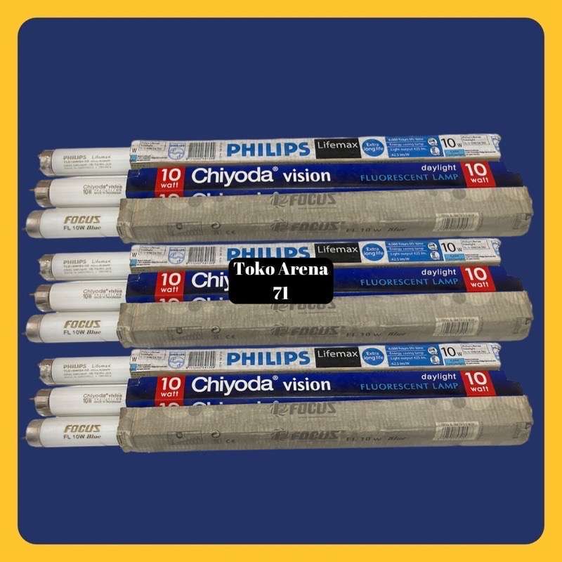 Jual Lampu Neon Tl Chiyoda Philips Focus 10w 10 W 10watt 10 Watt Putih ...