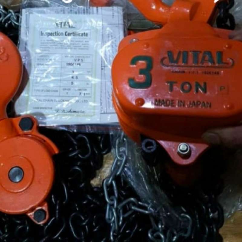 Promo Chain Block VITAL 3 Ton x 20 Meter Takel Rantai Manual Original ...