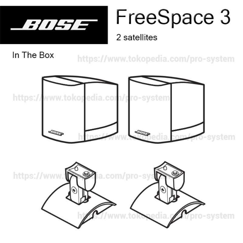 Jual Bose Freespace 3 Speaker Satellite Untuk Cafe/resto/background ...