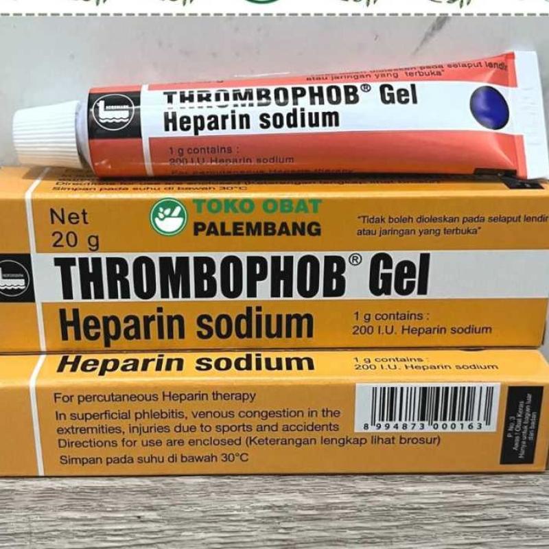 Jual THROMBOPHOB GEL 20 GRAM HEPARIN SODIUM TROMBOPOB THROMBOPOP di ...