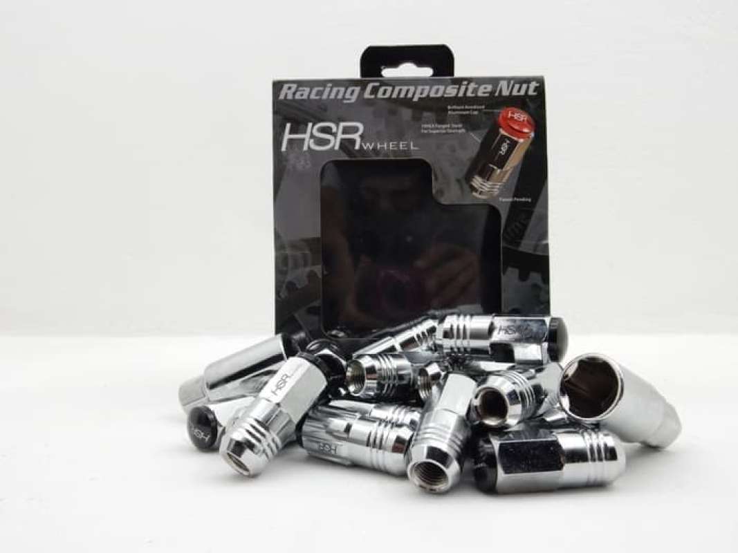 Jual Baut Mur Velg Racing Mobil Merk Hsr Wheel 1,5 Warna Black Di ...