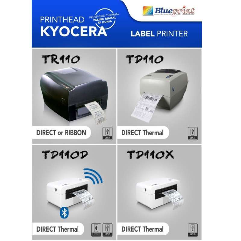 Jual Blueprint TD110X Printer Thermal Barcode USB Label Resi Online ...