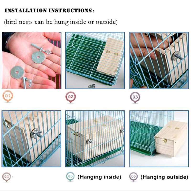Promo Bird Nest Nesting House Mating Box Hatching Budgie Parrot ...