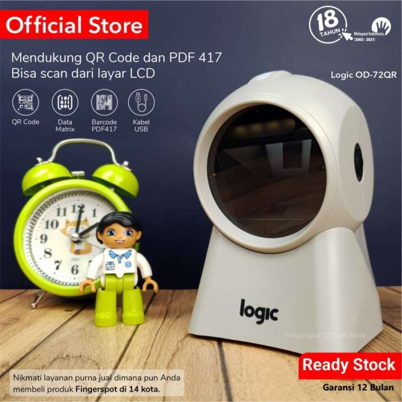 Jual Barcode Scanner QR Code Logic OD-72QR - Otomatis Scan - 360 scan ...