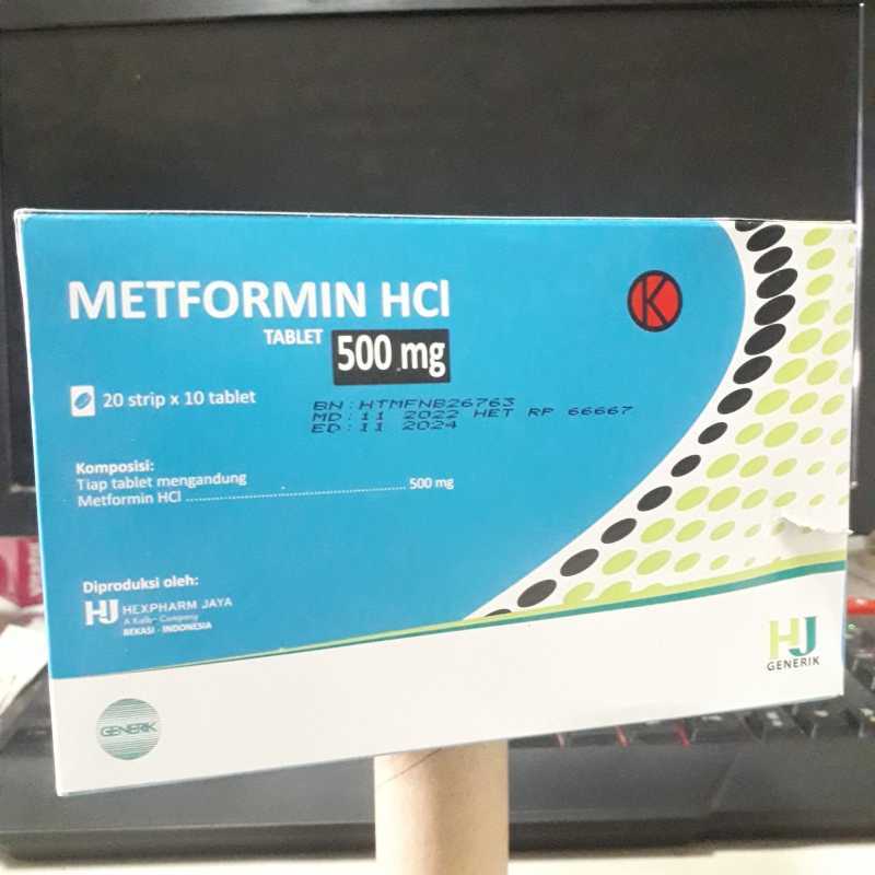 Jual METFORMIN HEXPHARM 500 MG STRIP 10 TABLET di Seller Apotek Hanira ...