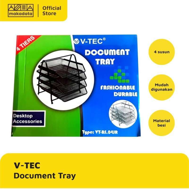 Jual Document Tray | Rak Dokumen Besi Susun 4 Hitam Di Seller Makadata ...