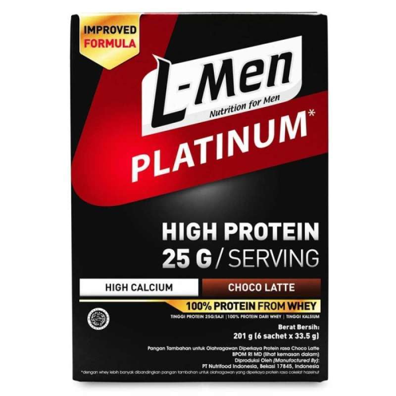 Jual L Men Platinum Box Susu Whey Protein L-men Choco Latte 201 Gr Di ...