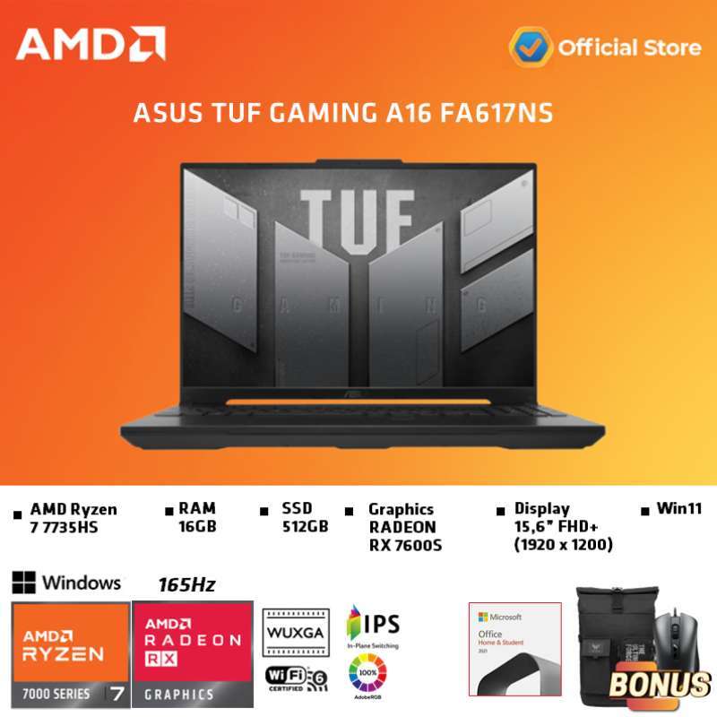 Promo ASUS TUF GAMING A16 FA617NS | RYZEN 7 7735HS 16GB 512SSD RX7600S ...