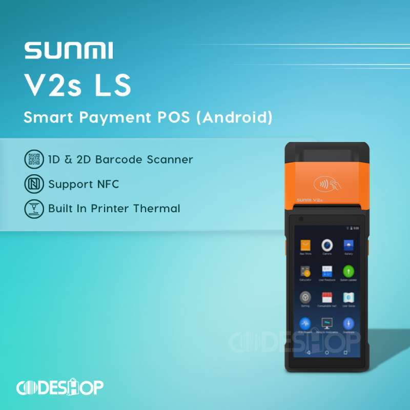 Jual All In One Pos Android Sunmi V2s Ls Printer Kasir 58mm Di Seller ...