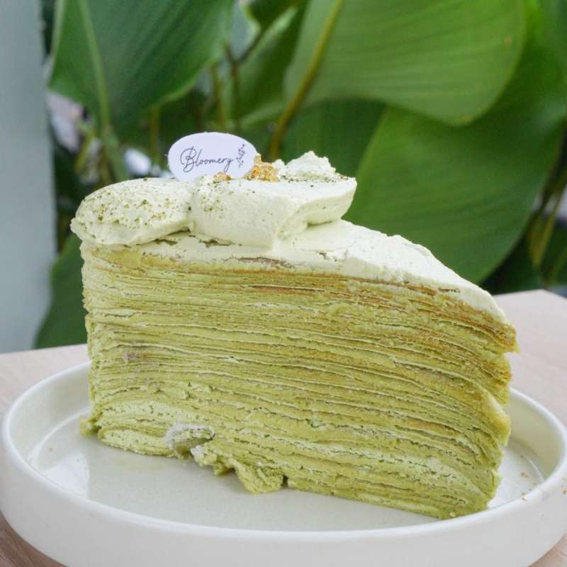 Jual Matcha Mille Crepe (slice/whole) Di Seller Bloomery Cake ...