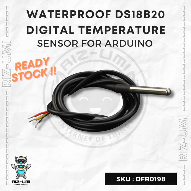 Jual Dfrobot Waterproof Ds18b20 Digital Temperature Sensor For Arduino 9320