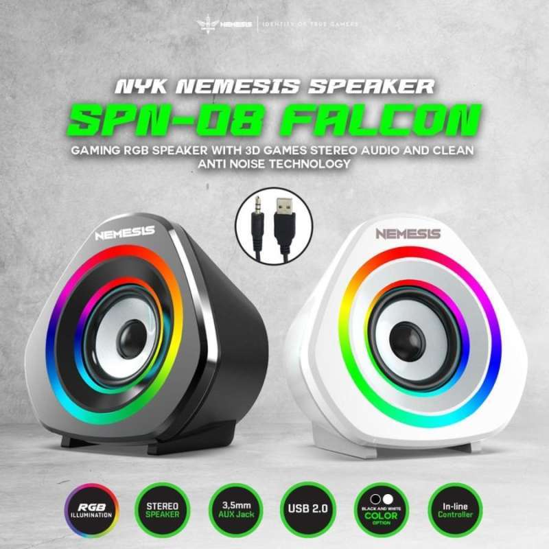 Jual Speaker 2.0 Rgb Nyk Nemesis Spn-08 Falcon - Hitam Di Seller Sms Computer Depok - Limo, Kota ...