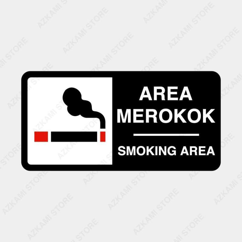 Jual Rambu Area Merokok Smoking Area 40cm x 20cm Plat Alumunium di ...