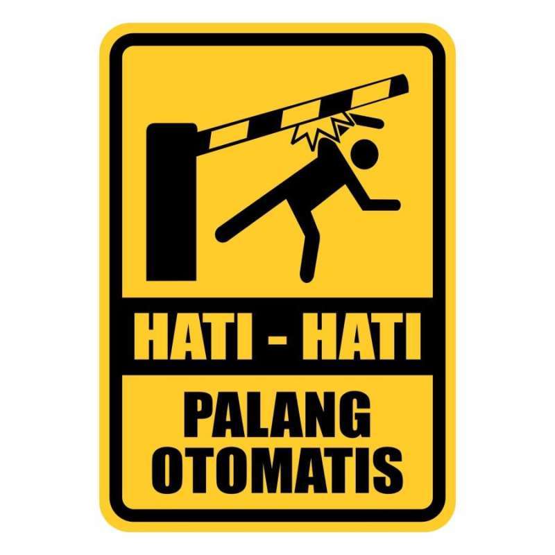 Jual Rambu Plang Awas Palang Otomatis 35cm x 50cm Plat Alumunim di ...