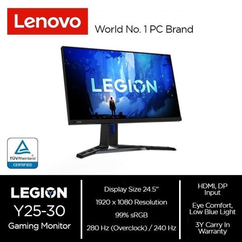 Jual Monitor LENOVO LEGION LED 24.5 Y25-30 IPS 240Hz 0.5Ms Fresync ...
