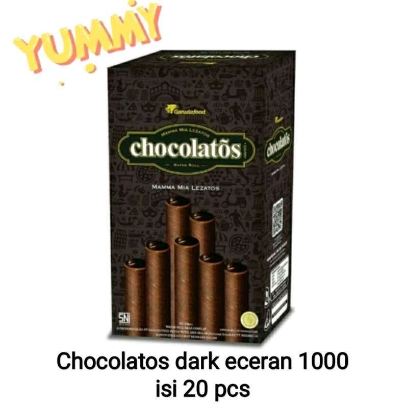 Jual garuda Chocolatos wafer roll dark chocolate ecer 1000 | 1 box isi ...
