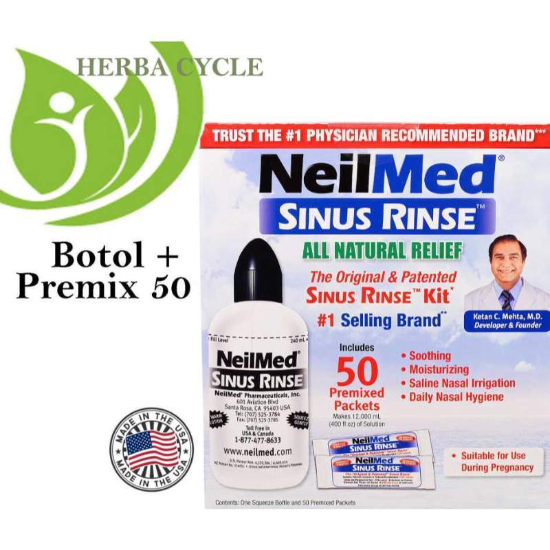 Jual Neilmed botol sinus rinse + 50 garam Neilmed Sinus Rinse Obat ...
