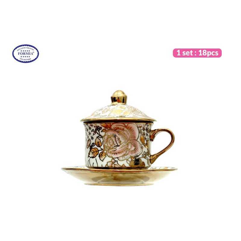 Jual Formia Gelas Teh/Kopi W/lid Set / 18 pcs di Seller Houseware ...