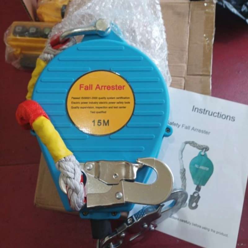 Jual Fall Arrester 15m Retractable Lifeline Safety Prevention 15m Di ...