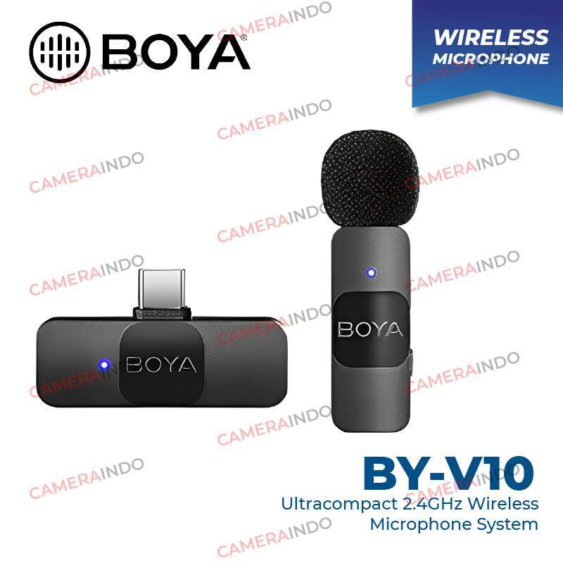 Jual Boya BY-V10/V20 Ultracompact 2.4Ghz Wireless Microphone for Smartphone di Seller Cameraindo ...