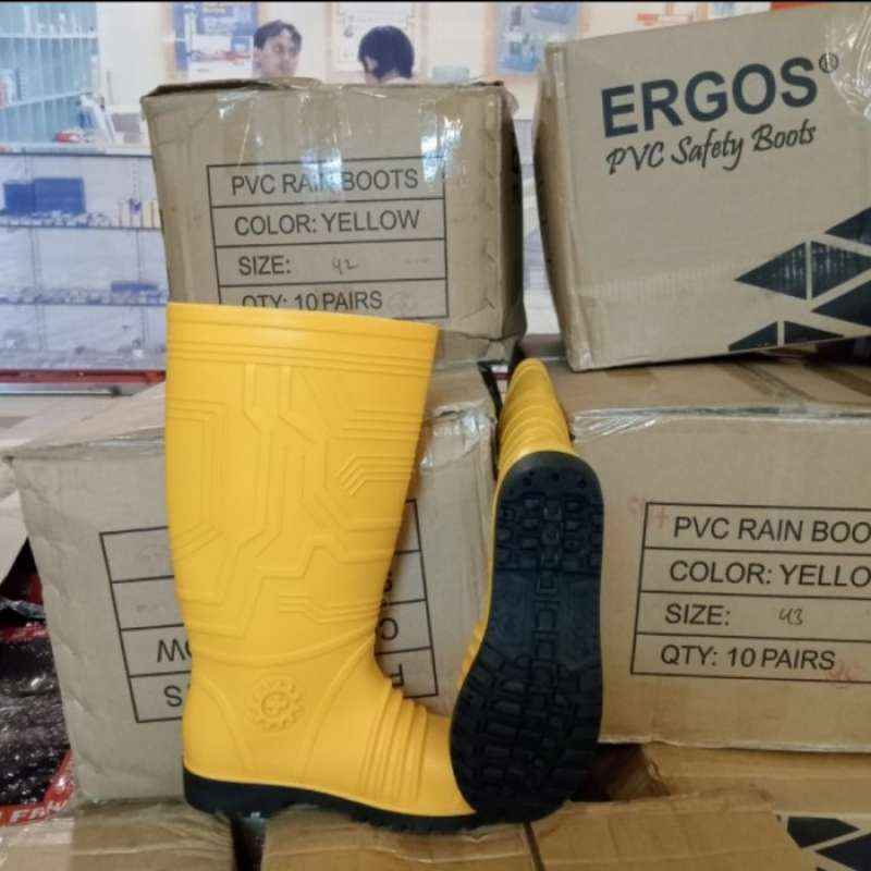 Jual Sepatu safety boot ergos ujung besi murah di Seller Vexana Jaya Abadi - Cipinang Besar ...