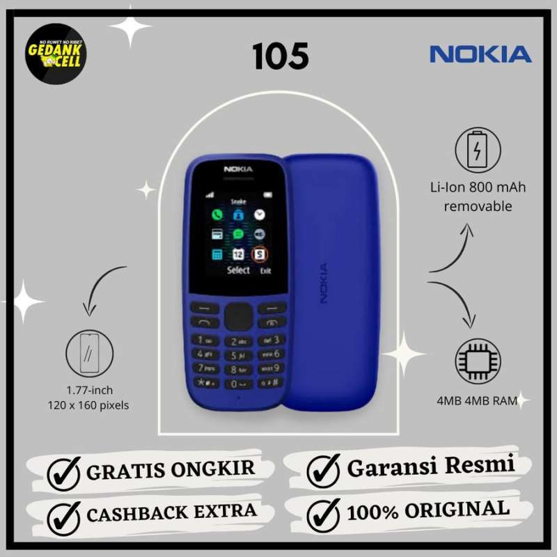 Jual Nokia 105 - Hp Tombol New di Seller GEDANK CELL Official Store - GEDANK CELL PUSAT - Kota ...