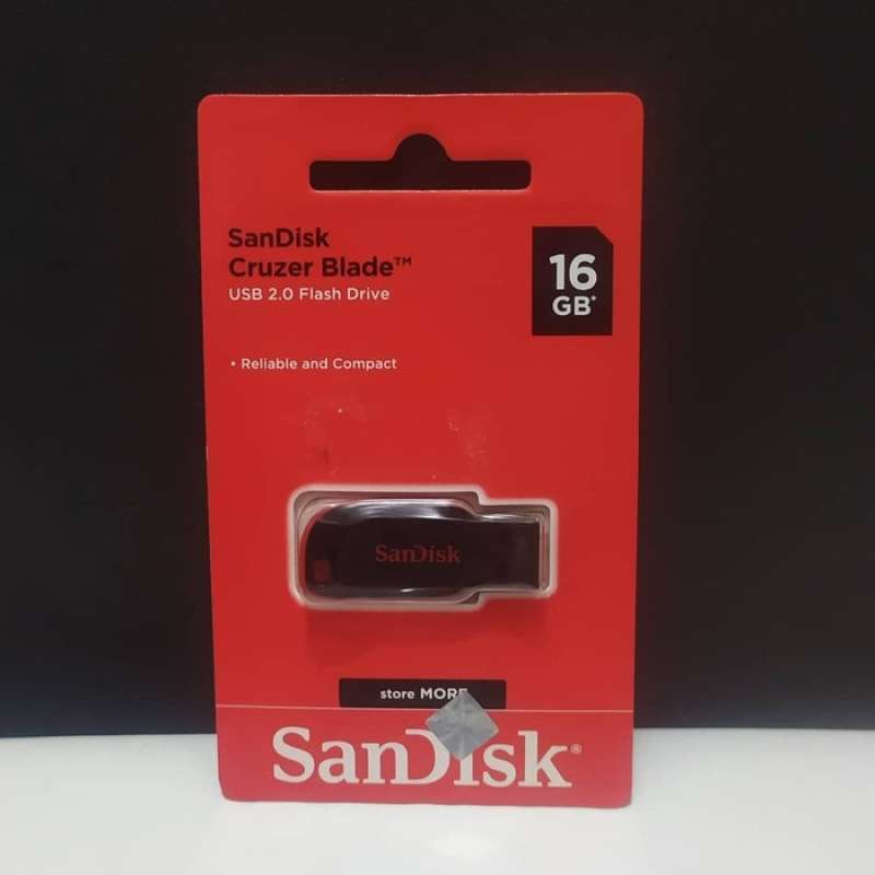 Jual FLASHDISK SANDISK 16GB ORIGINAL CRUZER BLADE CZ50 - HITAM di Seller Genesis Comp - Sumber ...