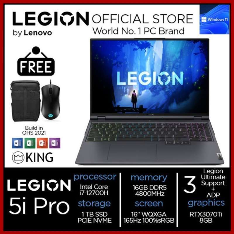 Jual Lenovo Legion 5 Pro I7 12700h 16gb 1tb Ssd Rtx3070ti 8gb 16 Wqxga ...