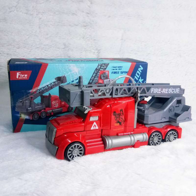 Promo TRANSFORMER DEFORMATION FIRE TRUCK / MOBIL PEMADAM KEBAKARAN BISA ...