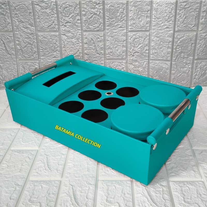 Promo Tempat Aqua Gelas 3 In 1 Isi 6 Cup + Tempat Tisu Meja + Toples ...