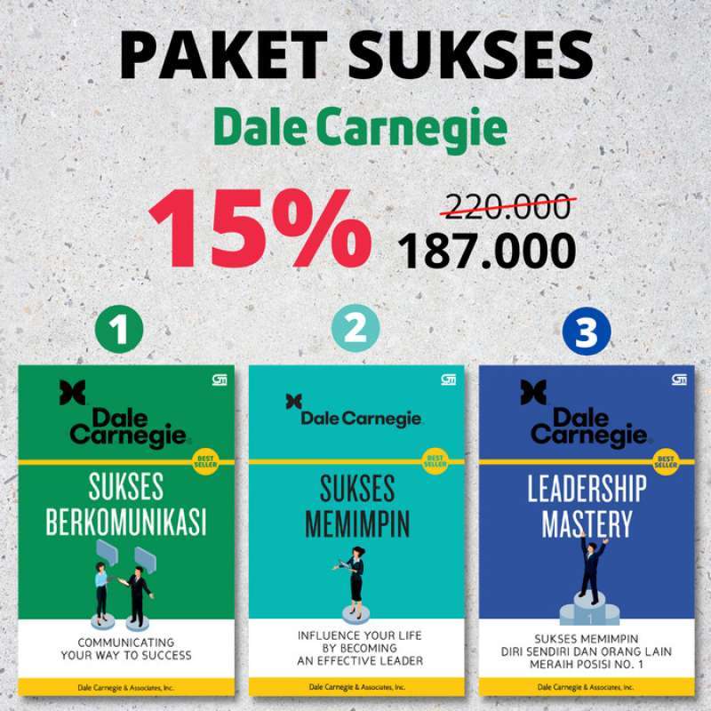 Promo Paket Buku Sukses Berkomunikasi, Memimpin & Leadership - Dale Carnegie Diskon 23% di ...