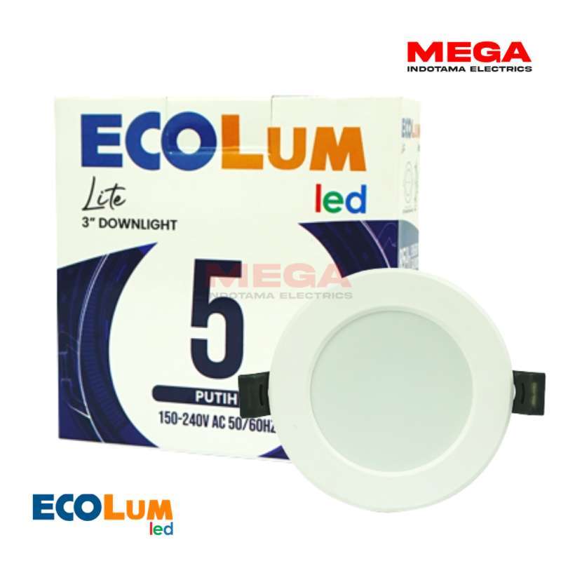 Jual Lampu Led Slim Downlight Lite 5w Watt 3 Inch, Putih - Ecolum Di ...
