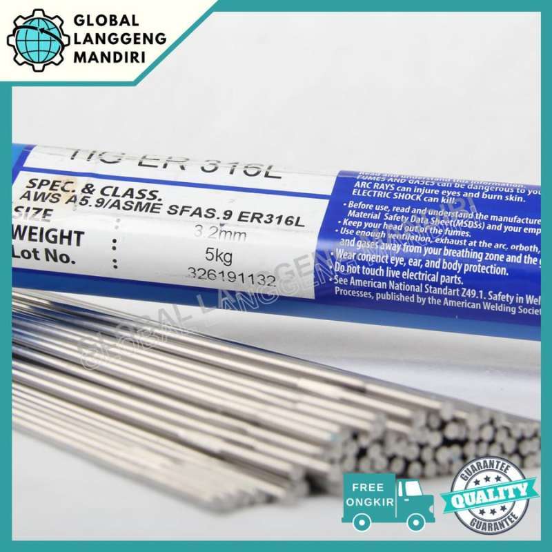 Jual KAWAT LAS ARGON CPROWELD TIG ER316L 3.2MM (1KG) / ER 316L FILLER ...