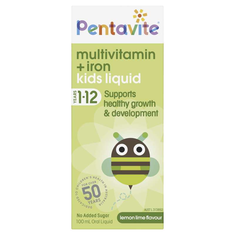 Jual Pentavite Multivitamin + Iron Kids Liquid [100mL][Sent by Satchel ...