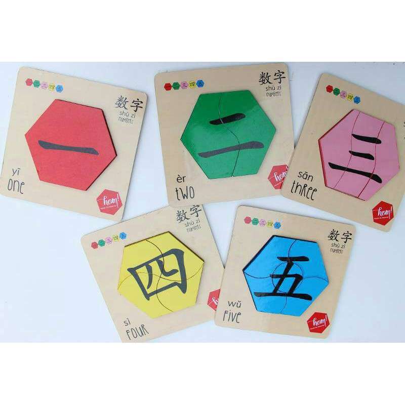 Jual Mainan Edukatif / Edukasi Anak - Puzzle Balok Kayu Angka Mandarin ...