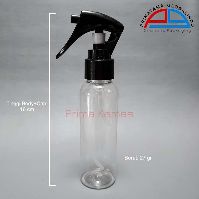 Jual Botol Trigger Spray 100 ml - botol skincare Prima Kemas - Pet 100 ml Natural Trigger ...