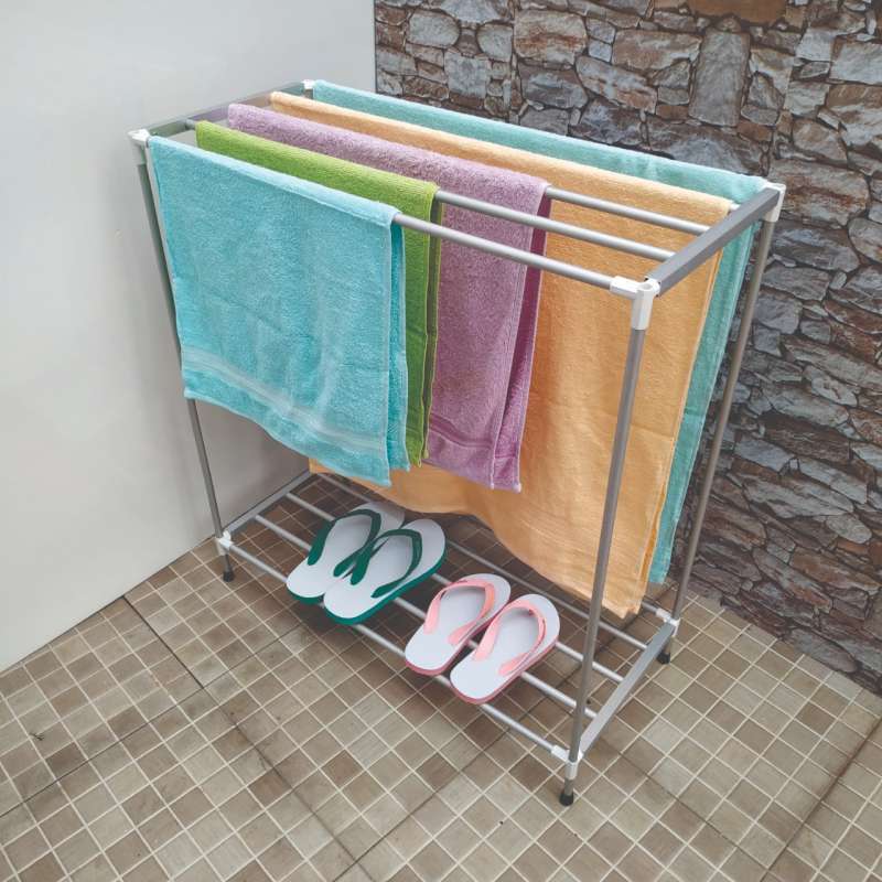 Jual Rh 5 Jemuran Handuk / Rak Handuk Berdiri Knockdown 5 Handuk ...