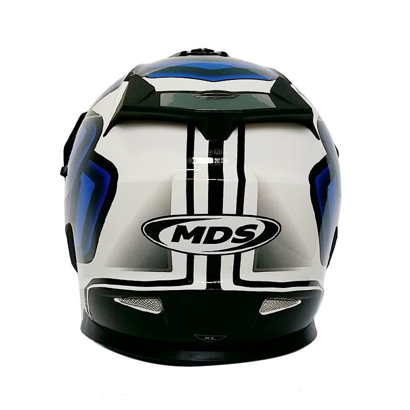 Jual Mds Super Pro Helm Full Face - Solid White Blue Met Di Seller ...