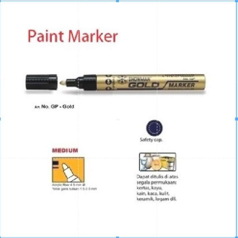 Jual Spidol Gold Snowman Medium / Snowman Paint marker Gold Medium ...
