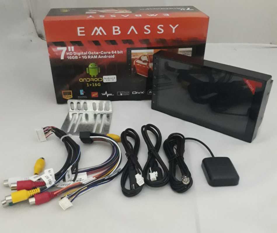 Jual Head unit embassy android 7 inch double din embassy android 7 ins ...