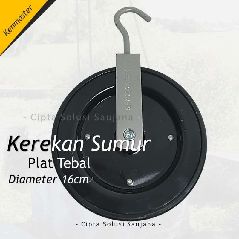 Promo KEREKAN SUMUR AIR KENMASTER HITAM KATROL TIMBA PLAT BESI TEBAL ...