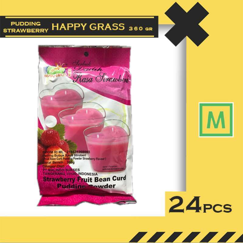 Jual Happy Grass Bean Curd Pudding Strawberry 360gr - 24 Pcs di Seller ...